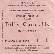 Billy Connolly Newcastle City Hall 1975 | Vintagerock's Weblog.