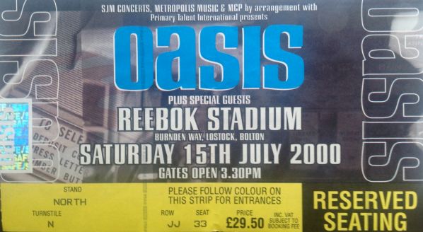 Oasis Reebok Stadium Bolton 15th July 2000 | Vintagerock's Weblog.